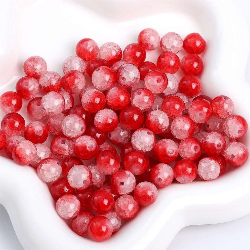Jual 1 Bag Manik-manik Kaca Genuine Glass Beads - Bulat Retak Gradasi ...