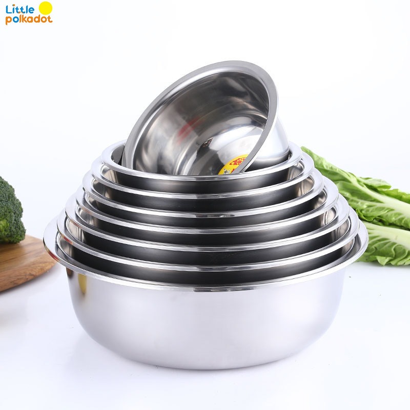 Jual 【Littlepolkadot】Baskom Lipat Baskom Stainless 304 Baskom Makan ...