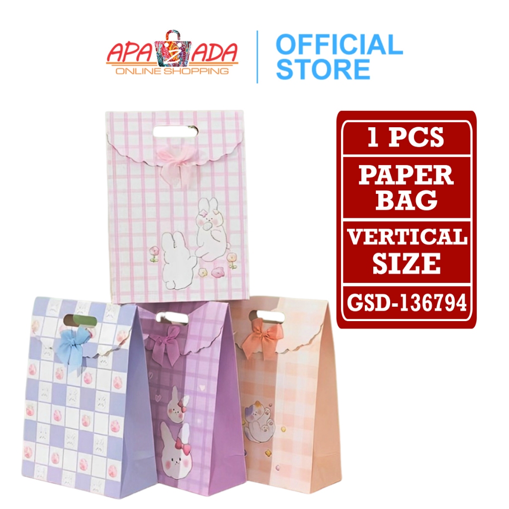 Jual Apazada - Paperbag Vertical Size + Tutup 24 x 32 x 10.5 Cm / Paper ...