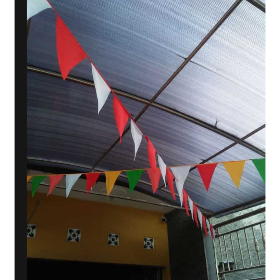 Jual Bendera segitiga renteng merah putih bendera umbul umbl merah putih/ Bendera hias festival ...