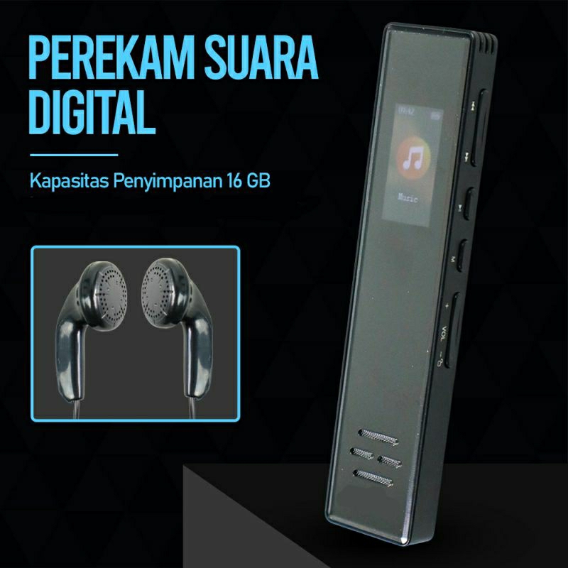 Jual MROBO Perekam Suara Audio Digital Voice Recorder 1536K 16GB - A10 ...