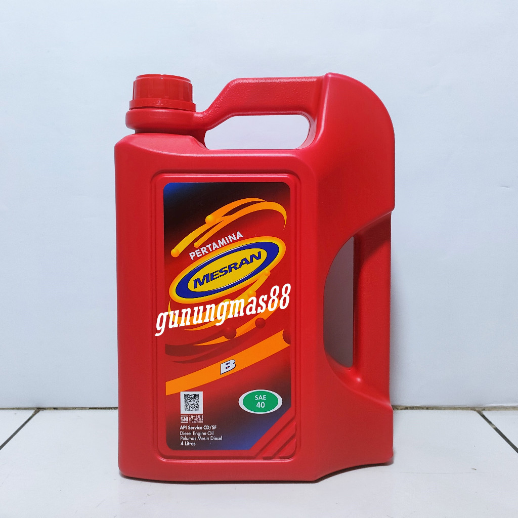 Jual Oli Mesin Diesel Pertamina Mesran B SAE 40 API CD/SF 4 Liter ...