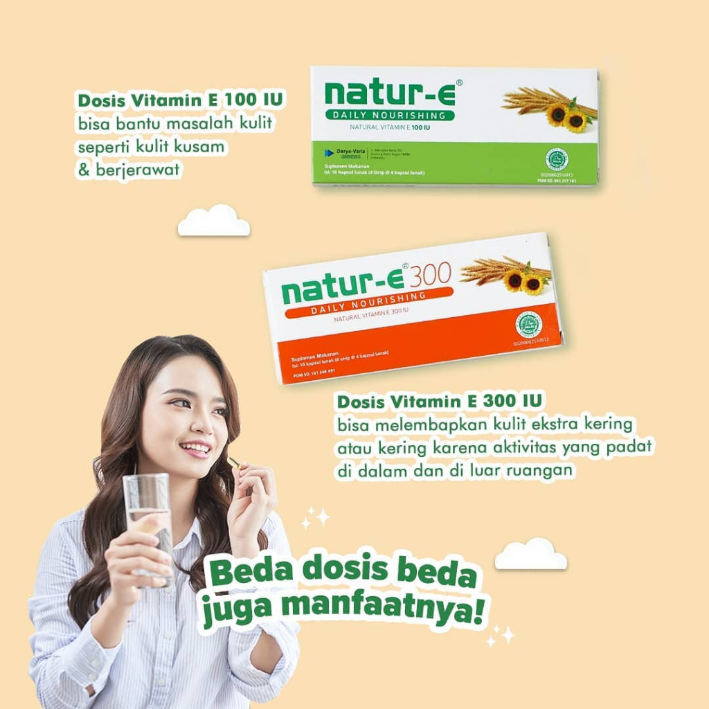 Jual Natur E 100IU Natur E Hijau Vitamin E 100 IU Multivitamin Vitamin ...