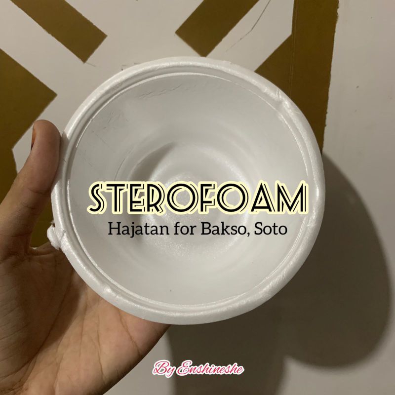 Jual ENSHINESHE - Mangkok Sterofoam Bakso Styrofoam Bakso Soto Kecil ...