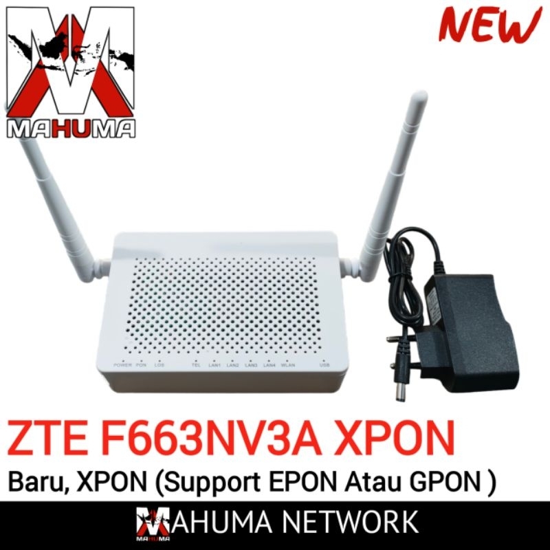 Jual Baru ONT ONU MODEM ROUTER ZTE F663NV3A F663 NV3A XPON BISA SUPPORT ...