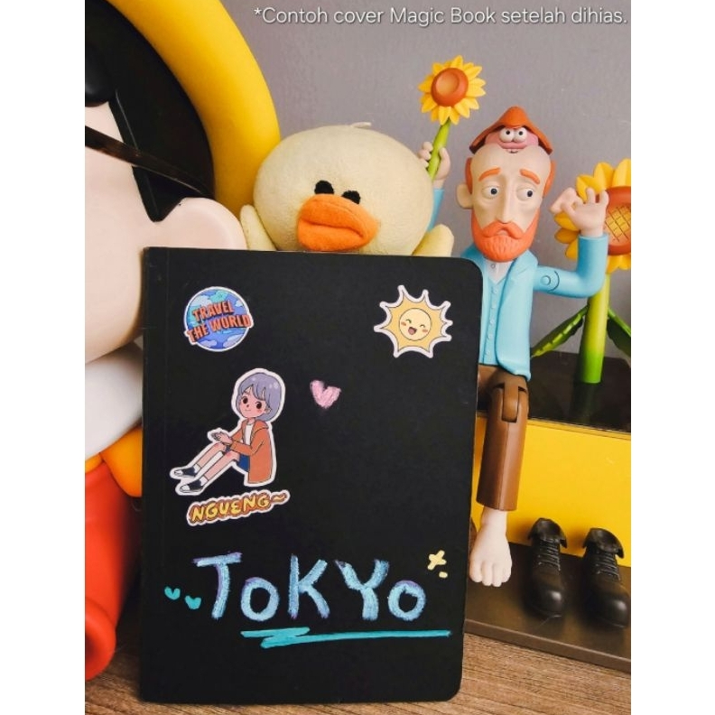 Jual MAGIC BOOK MOONZIZYA | NOTEBOOK BUKU TULIS MINI A6 HITAM RIA SW ...