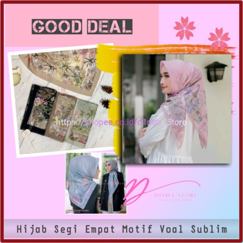 Jual Hijab Meyka Motif Sublim Voal Lasercut | Shopee Indonesia