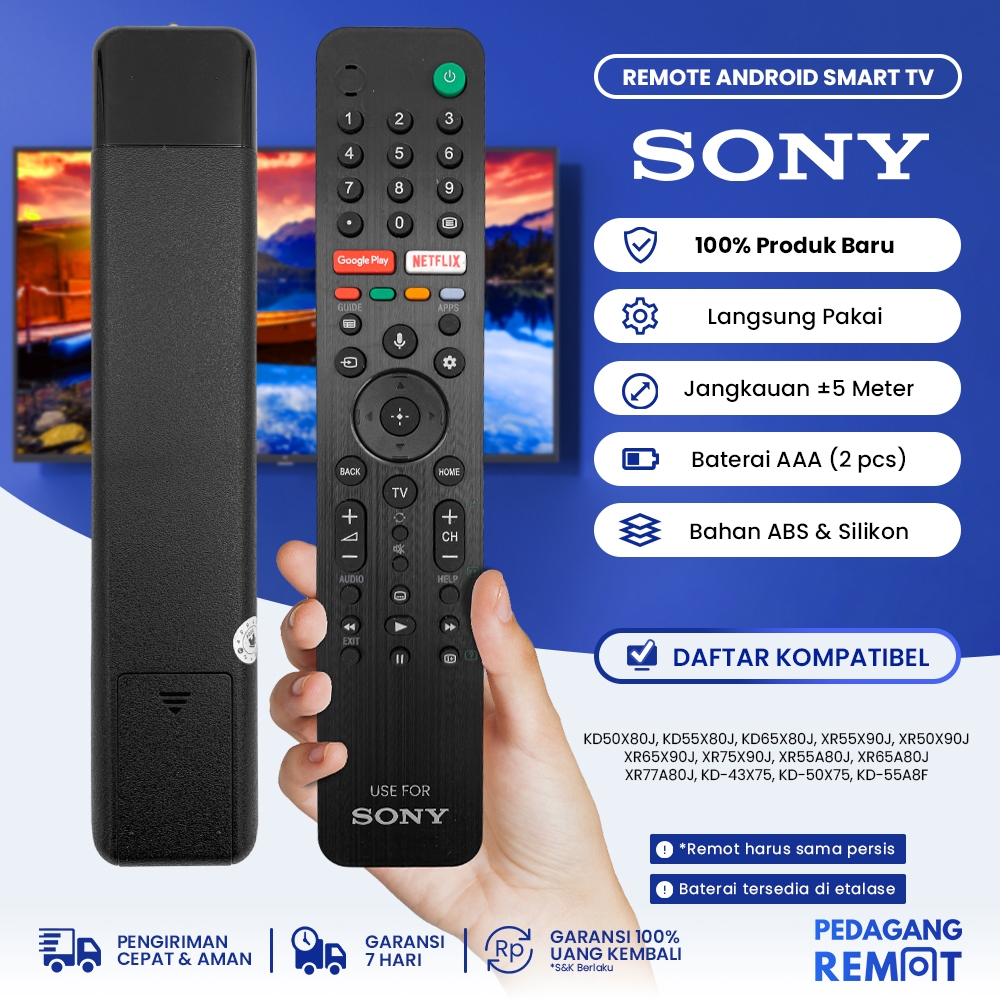 Jual Remot Remote TV Sony Bravia LCD LED Smart TV RMF-TX520P RMF-TX500P IR | Shopee Indonesia