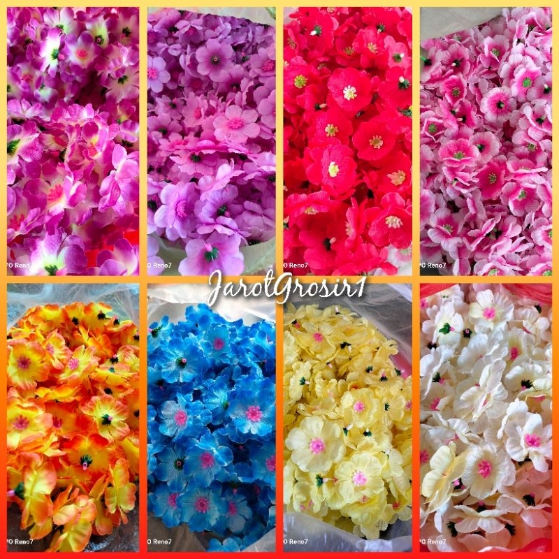 Jual BUNGA SUYOK 50 PCS // BUNGA HAWAI BIJIAN// BUNGA KAIN SIAP PAKAI ...