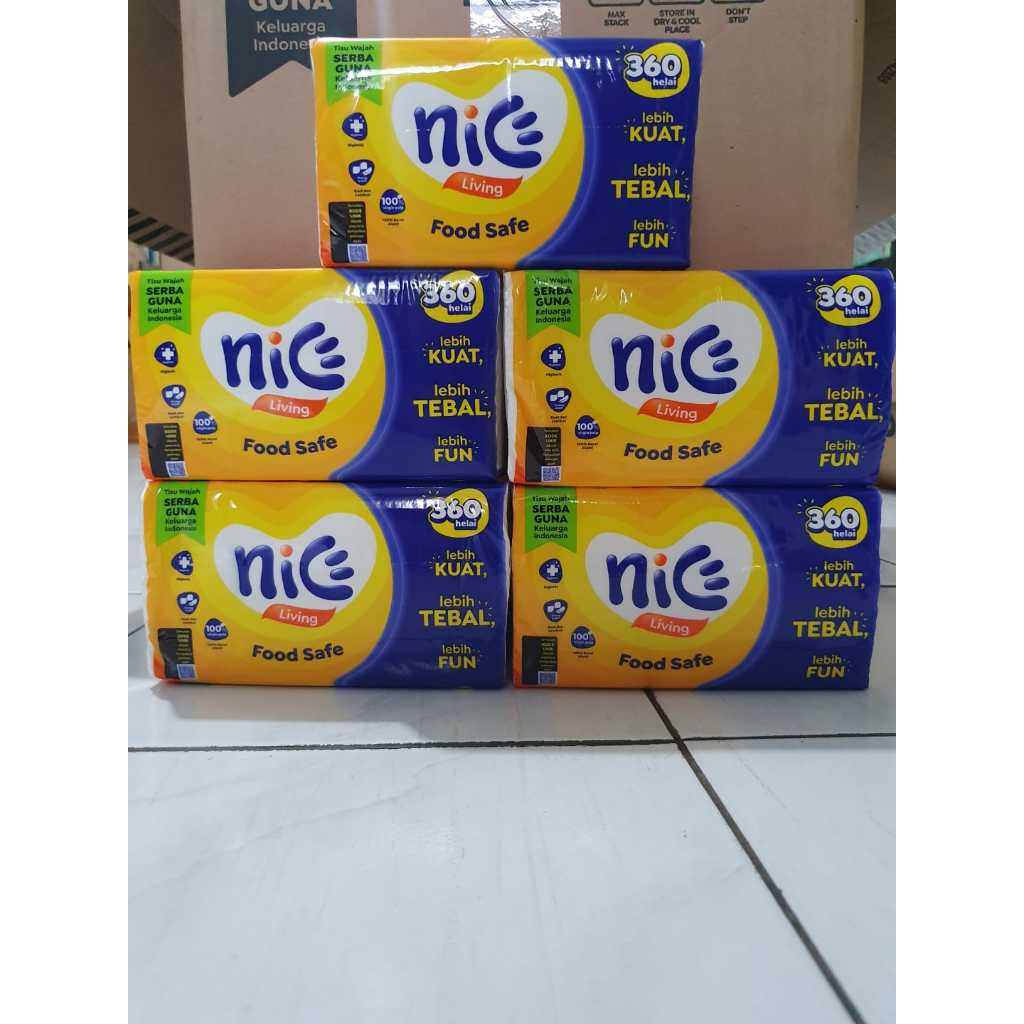 Jual {5 pax} Tisu Nice 1 Paket isi 5 PAX per Pax 360 sheets/ Helai ...