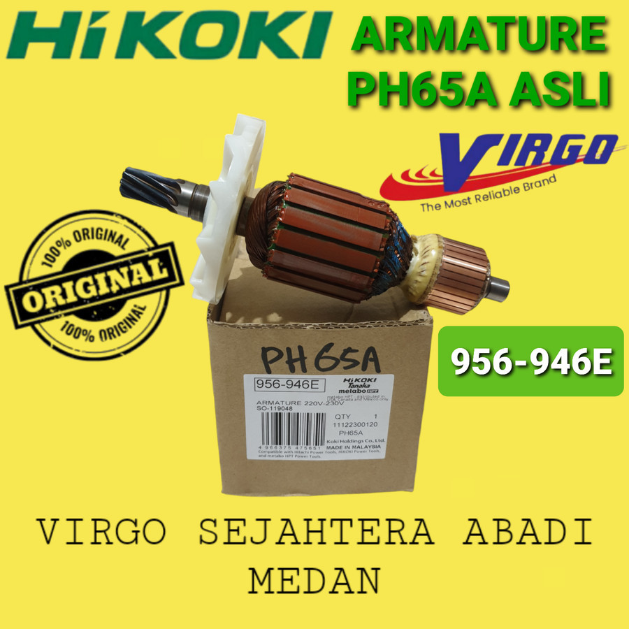 Jual PH65A ARMATURE ANGKER DEMOLITION HAMMER HITACHI HIKOKI ASLI ORIGINAL PH 65A PH 65 A 956 ...