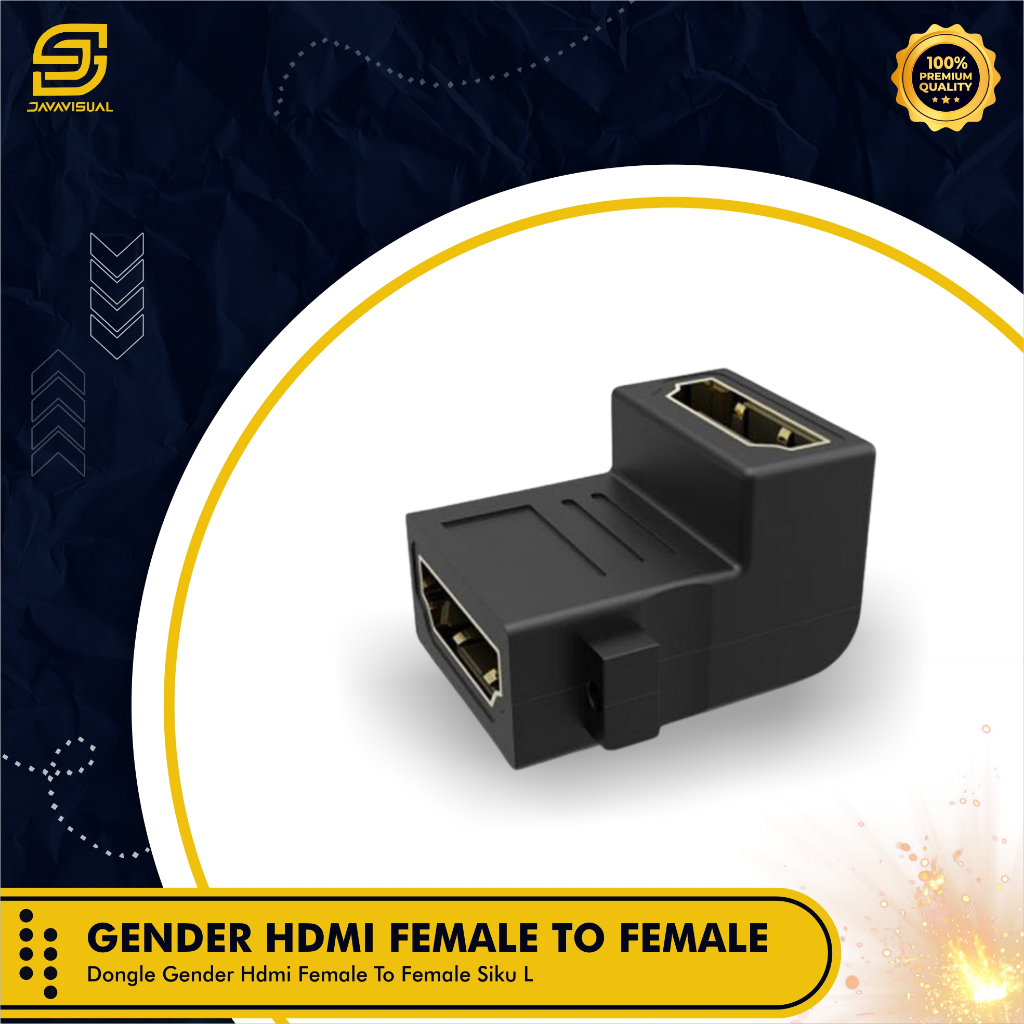 Jual [JaVis] Konektor HDMI L Shape HDMI Converter Female to Female ...