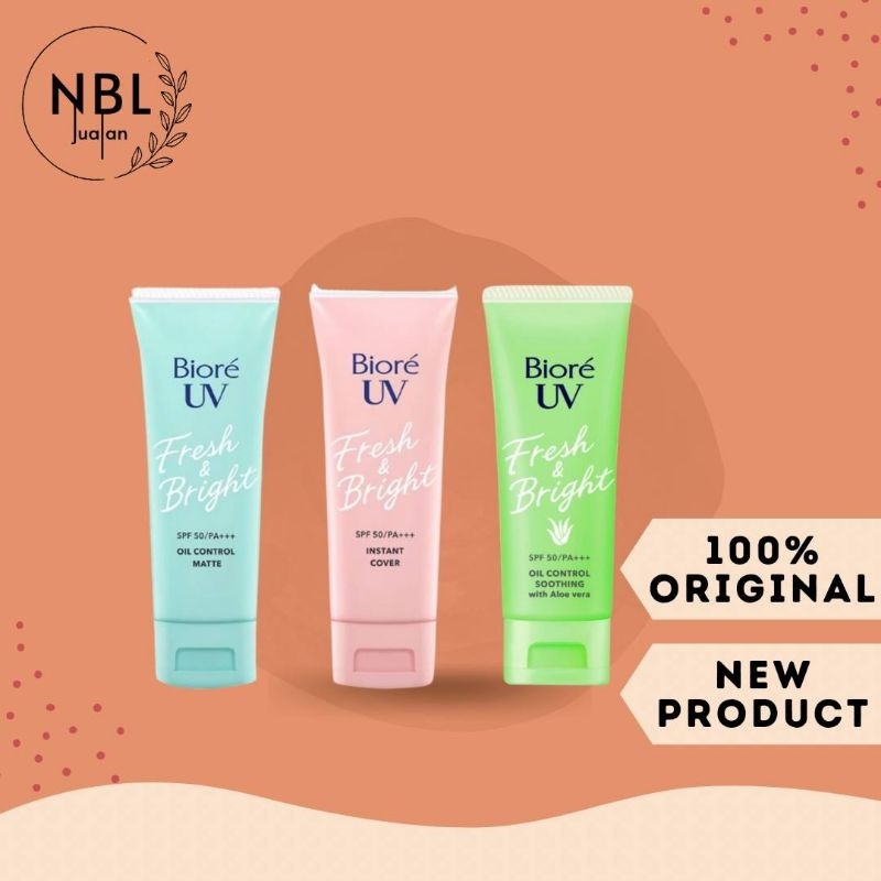 Jual Biore Sunscreen All Varian UV Fresh & Bright Oil Control Matte ...