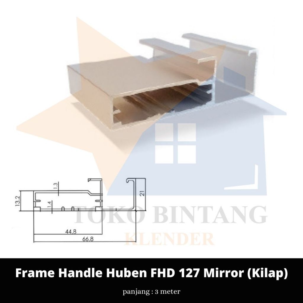 Jual Frame Handle Huben FHD 127 Mirror (Kilap) | Shopee Indonesia