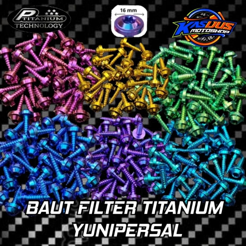 Jual baut filter titanium original Vietnam gr5 baut cover filter motor ...