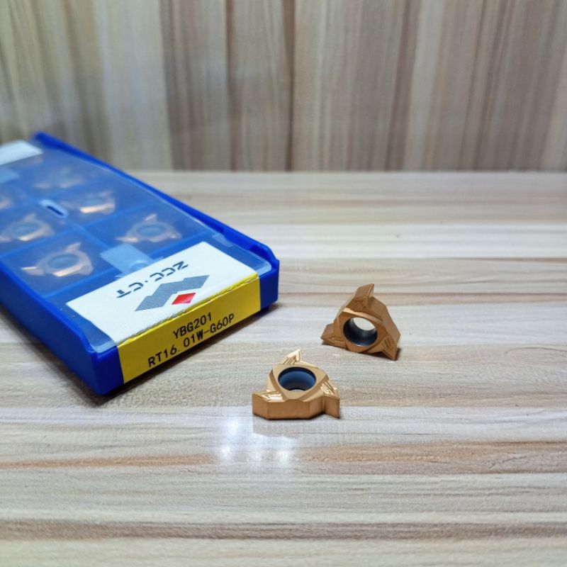 Jual Insert Ulir Luar RT16 01W ZCC-CT Baru Eceran Mata Bubut Pahat ...