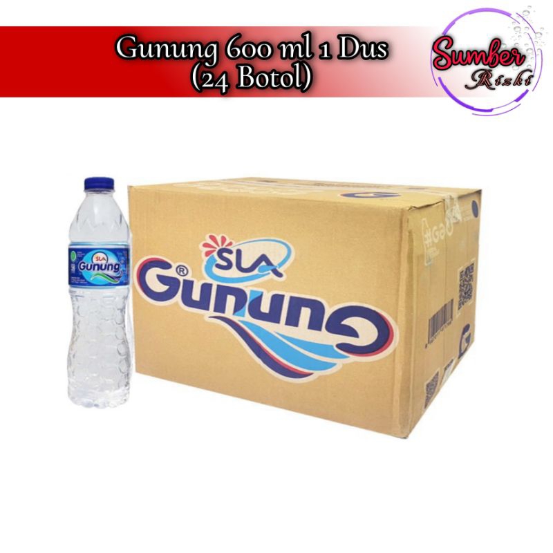 Jual Gunung Botol 600ml 1 Dus isi 24 | Shopee Indonesia