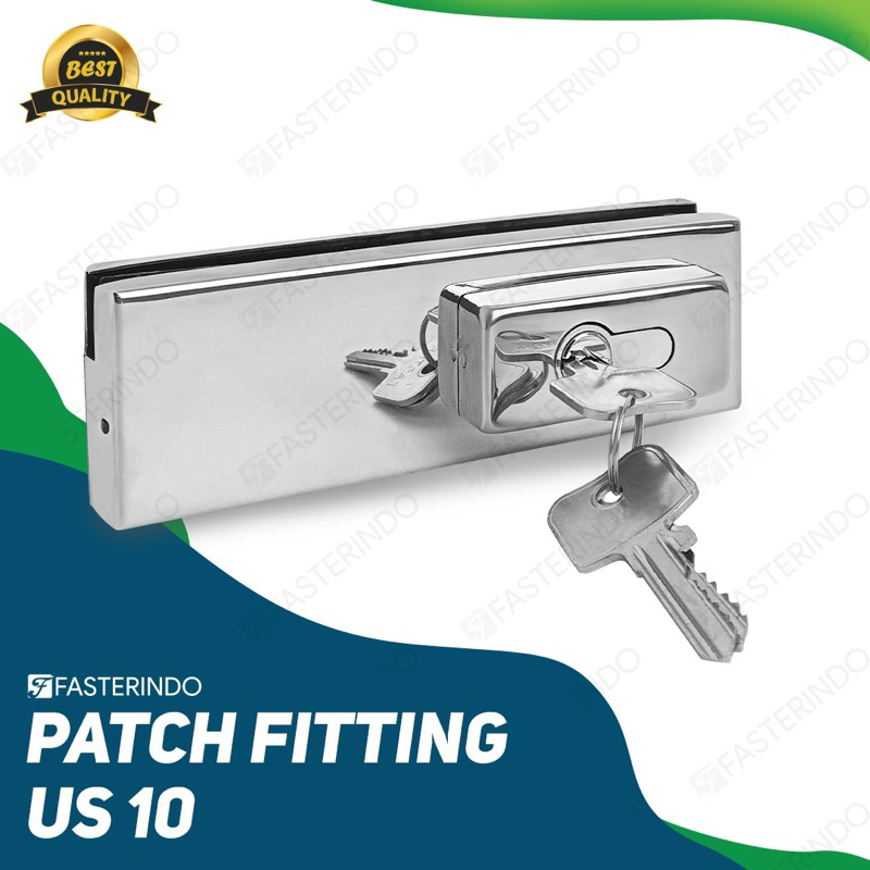 Jual Patch Fitting US 10 / Kunci Pintu Kaca Bawah Cylinder | Shopee Indonesia