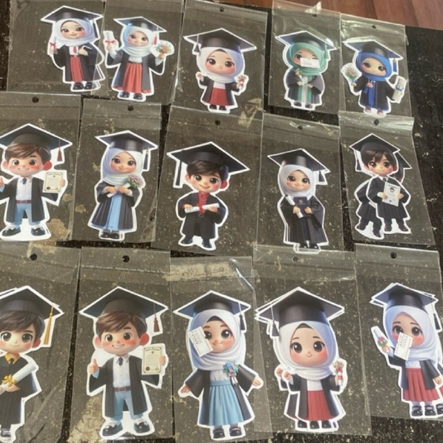 Jual topper wisuda isi 3 lembar . wisuda sma. smp. sd . berhijab dan ...