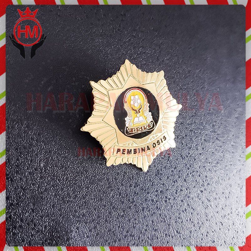 Jual Lencana Pembina Osis Sekolah Bentuk Bintang Atribut Pin Pembina ...
