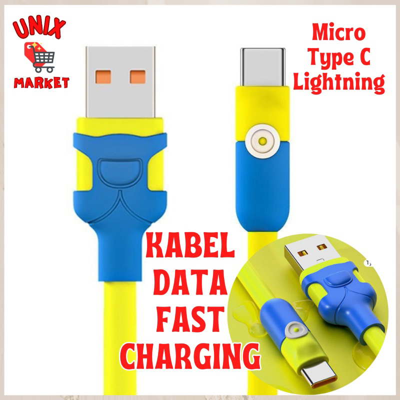 Jual Kabel Data KB-12 120W Fast Charging Kabel minion KB12 KD Silikon ...