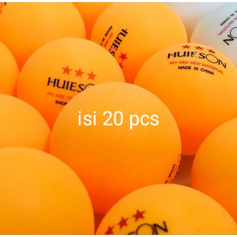 Jual Bola tenis meja pingpong, ping pong, pimpong HUIESON NEW MATERIAL 40+ 3 STARS (20 pcs ...
