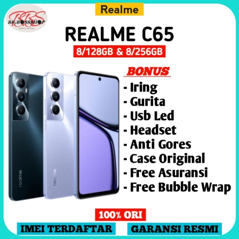 Jual Realme C65 [8/256GB] + [8/128GB] Garansi Resmi | Shopee Indonesia