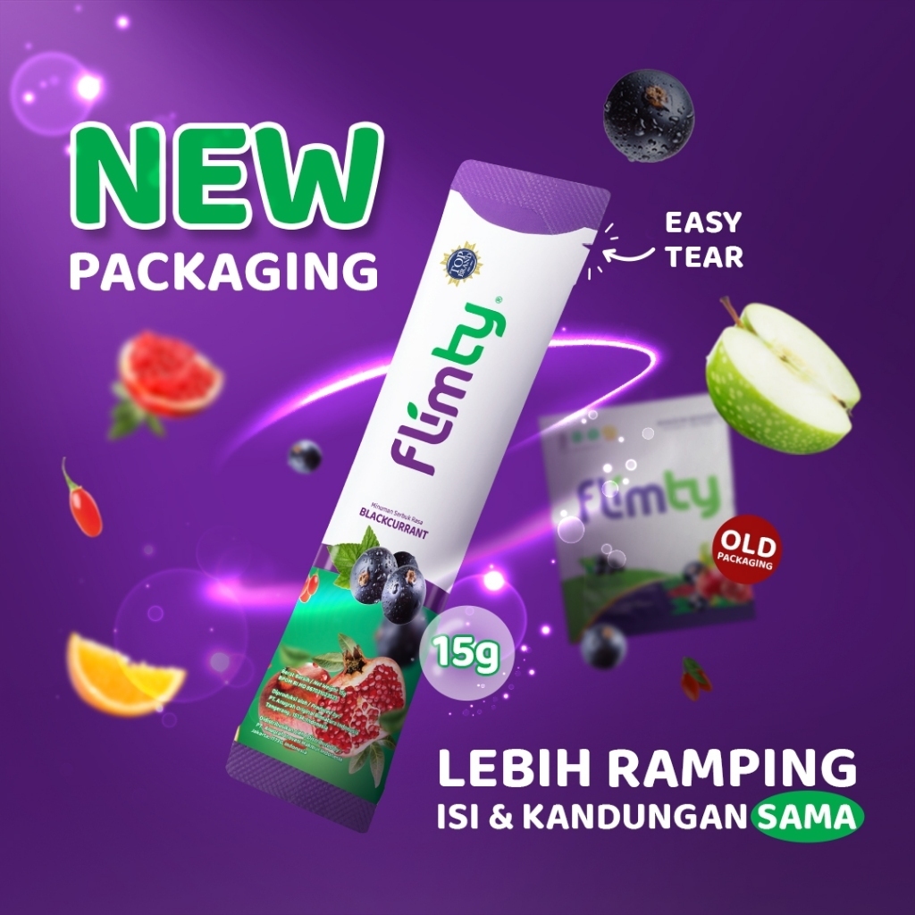Jual FLIMTY FIBER | Detox | Antidioksidan Rasa Blackcurrant/Raspberry ...