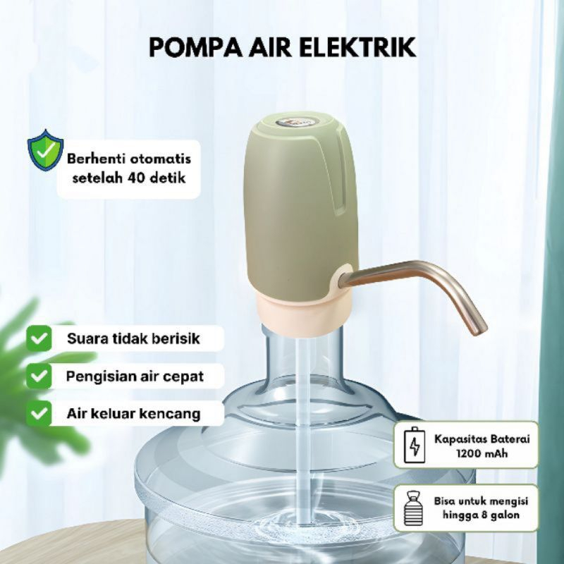 Jual Pompa Galon Electric Dispenser Elektrik LED USB Charger ...