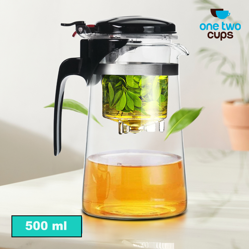 Jual One Two Cups Teko Teh Kopi Kaca Tahan Panas dengan Saringan Pitcher 500 ml - K1 ...