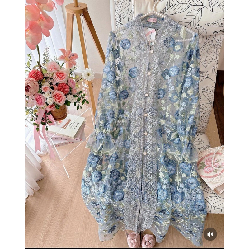 Jual MALAIKA OUTER SAKURA BLUE | HAIDE ORLIN | READY | OUTFIT KONDANGAN ...