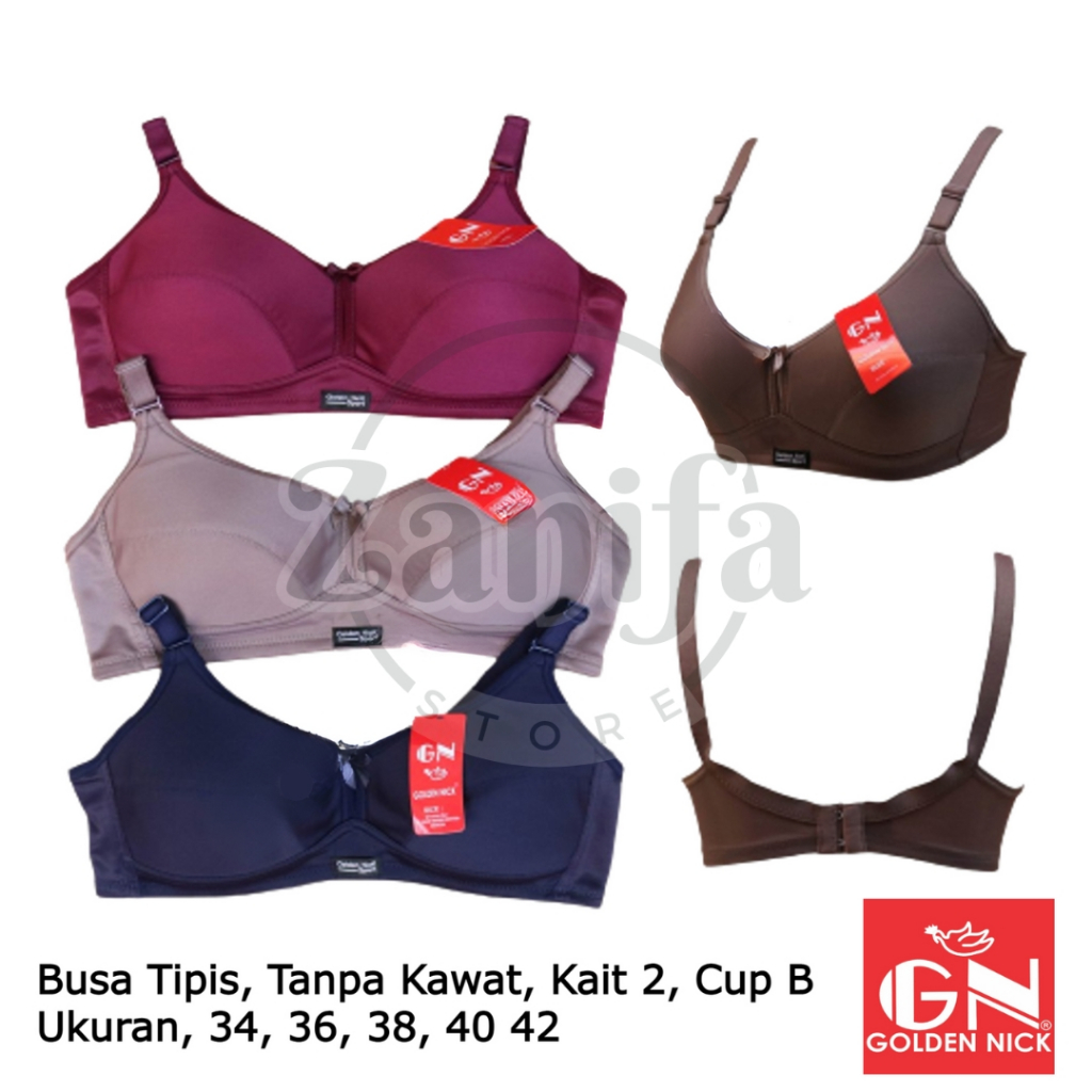 Jual Sport Bra Golden Nick K364 | Tanpa Busa Tanpa Kawat Kait 2 | BH GN ...