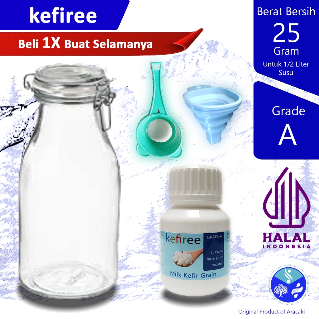 Jual BIBIT KEFIR HIDUP / KEFIR GRAIN 100% (FRESH ORGANIC) GRADE A ...