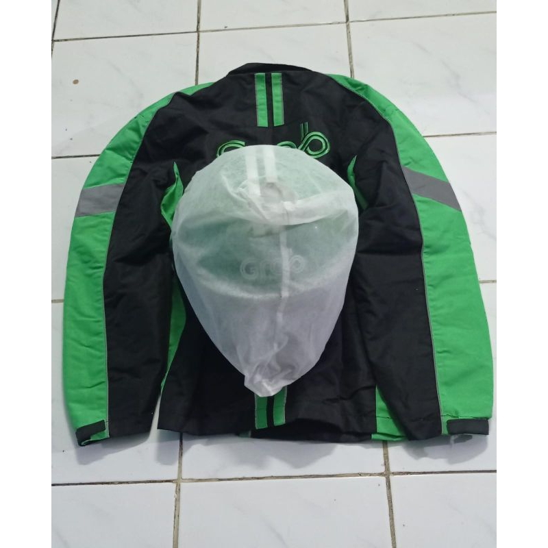 Jual ATEIBUT OJEK ONLINE GRAB HELM J4KET UKURAN XXL BARU | Shopee Indonesia