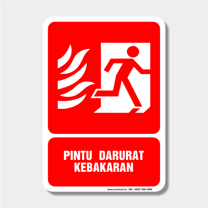 Jual Safety Sign Rambu K3 Kebakaran - Pintu Darurat Kebakaran | Shopee ...