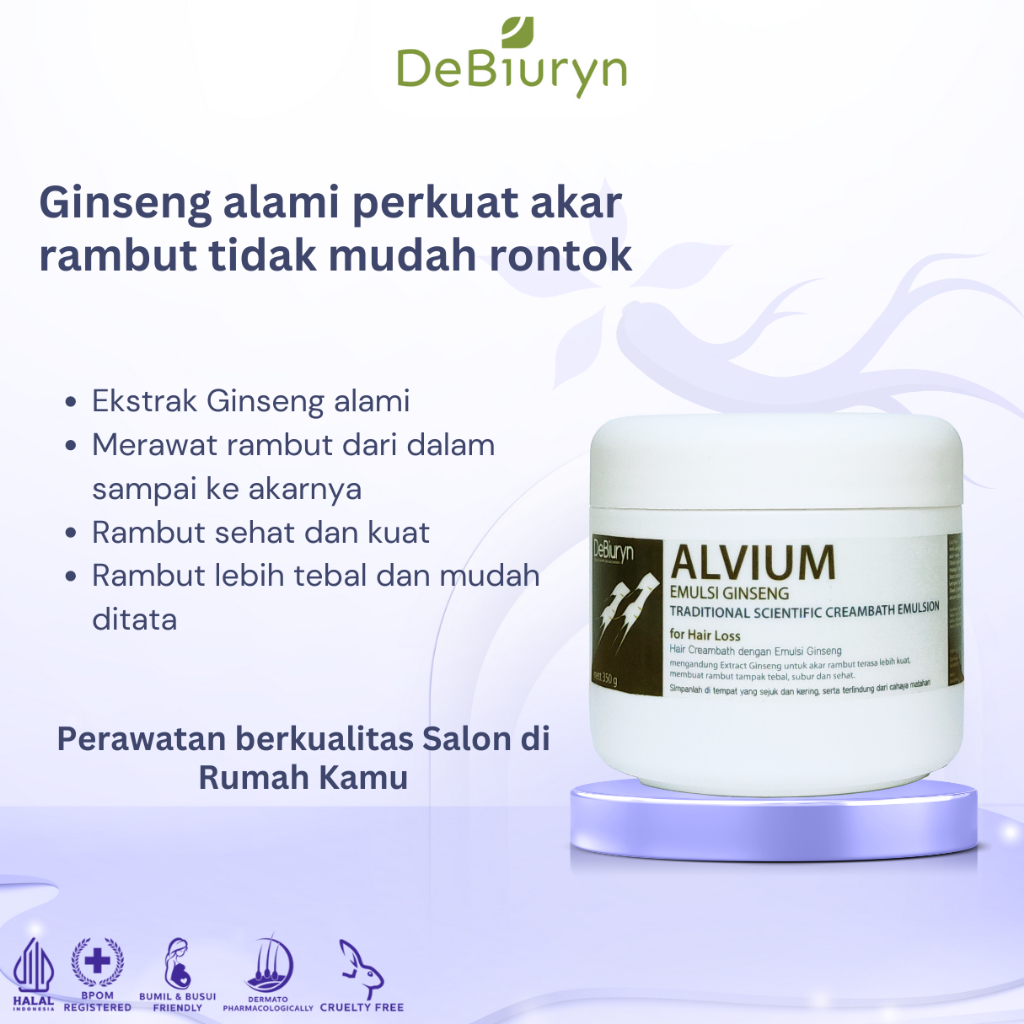 Jual DeBiuryn Alvium Clinical Scientific Hair Creambath Perawatan ...