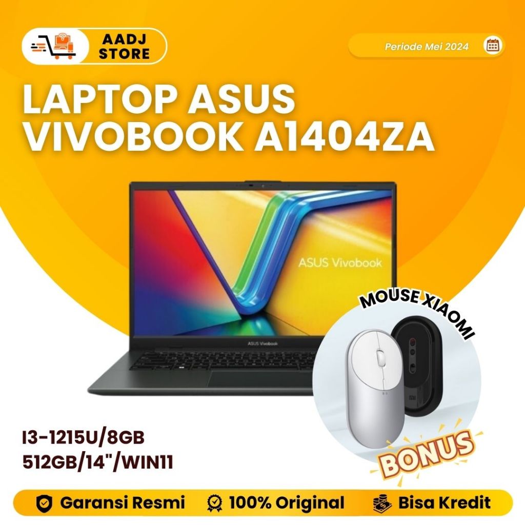 Jual LAPTOP Asus Vivobook 14 A1404ZA i3 1215U 8GB 512GB SSD W11 OHS 14 ...