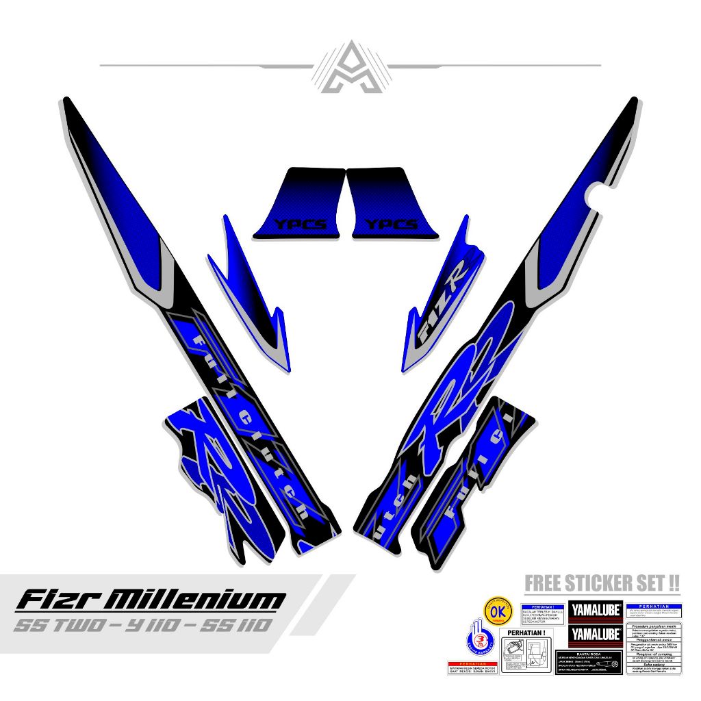 Jual STRIPING F1ZR / MOTIF 17 / STICKER FIZR / Z / SS TWO / Y110 / SS ...