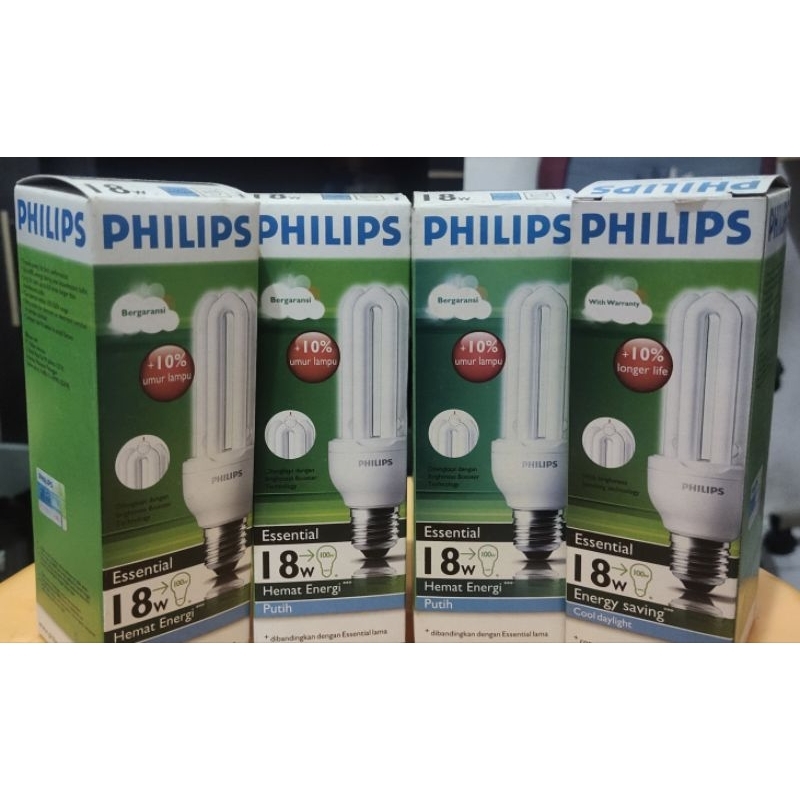 Jual LAMPU PHILIPS ESSENTIAL 18 WATT PUTIH | Shopee Indonesia