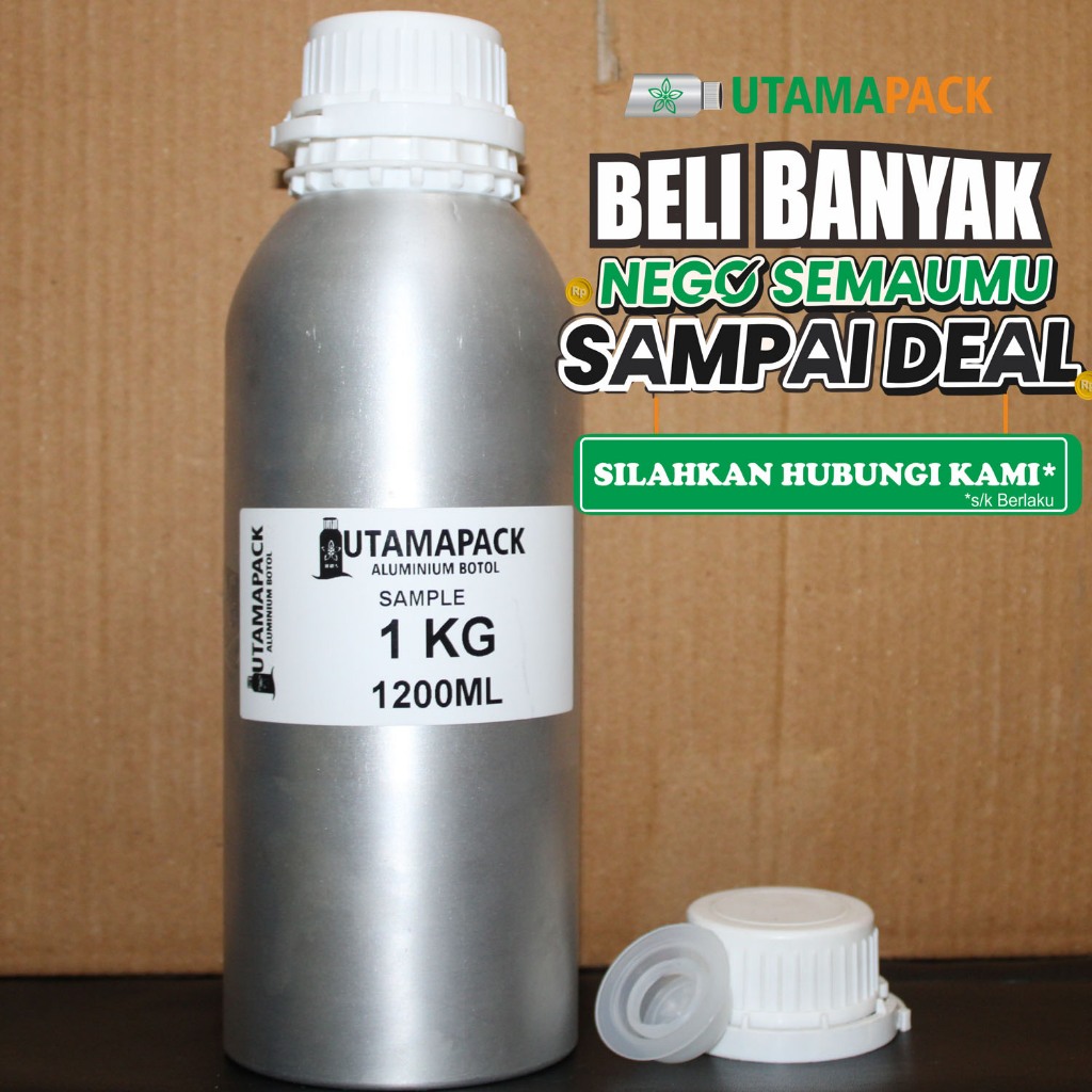 Jual Botol Kaleng aluminium Bibit Parfum Baru ukuran 1kg 1kilogram 1 Kg ...
