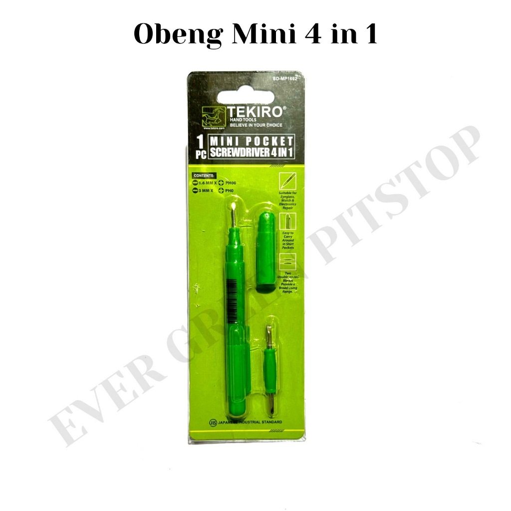 Jual TEKIRO Obeng Mini 4 in 1 Model Pen Obeng Jam HP Kecil Mini Pocket ...