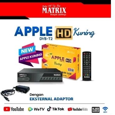 Jual Set Top Box Matrix apel kuning / STB MATRIX KUNING APPLE DVB T2 ...