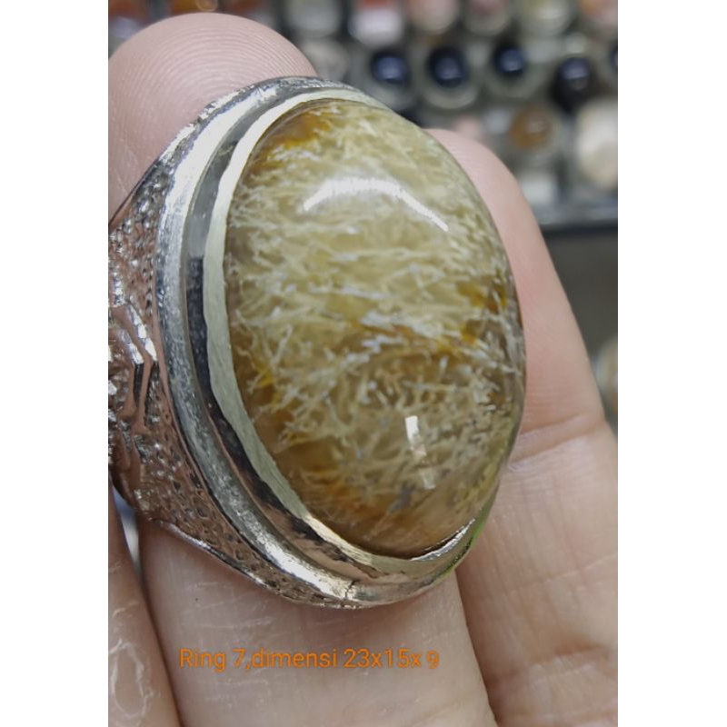 Jual Cincin batu akik rambutcendana harga/1pcs | Shopee Indonesia