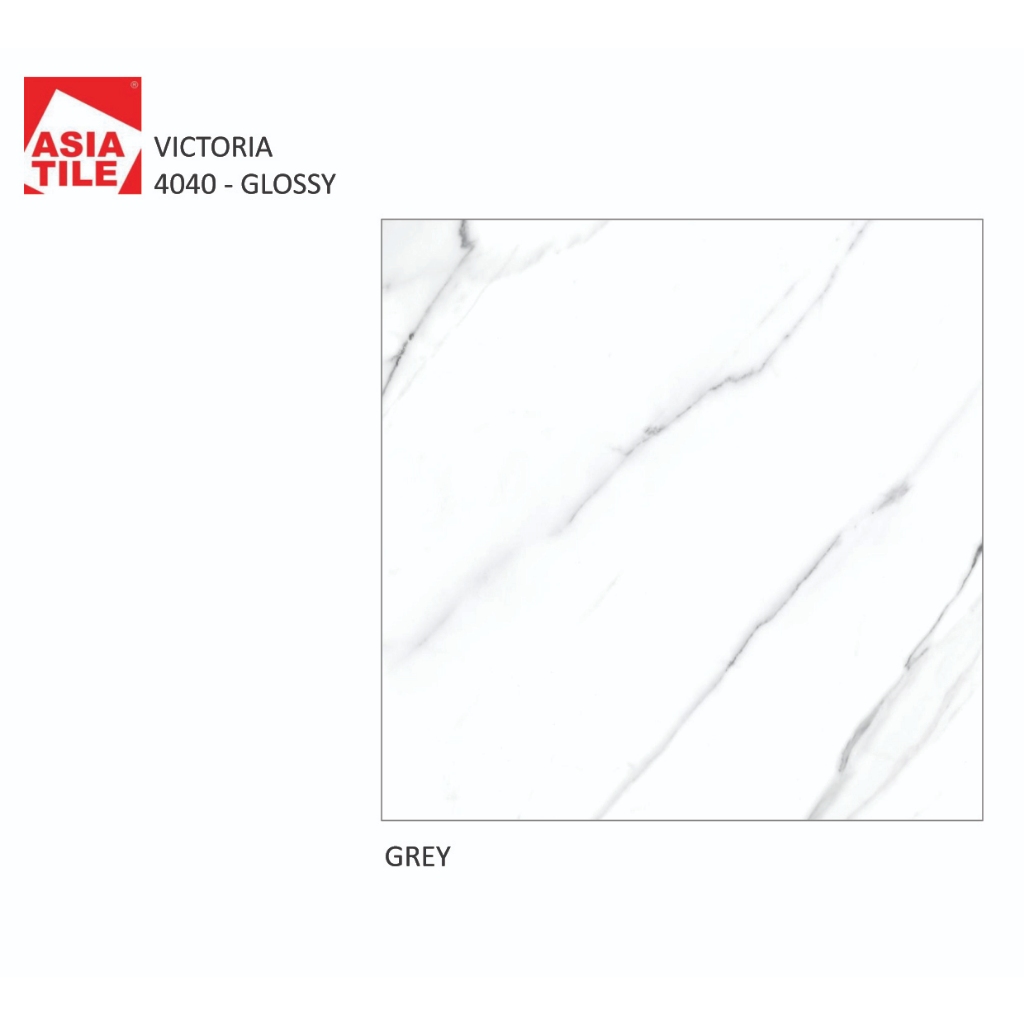 Jual Keramik Lantai Asia Tile Victoria Grey 40x40 cm | Shopee Indonesia