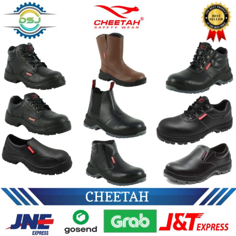 Jual Sepatu Safety Cheetah / Safety Shoes Cheetah Original (UJUNG BESI ...