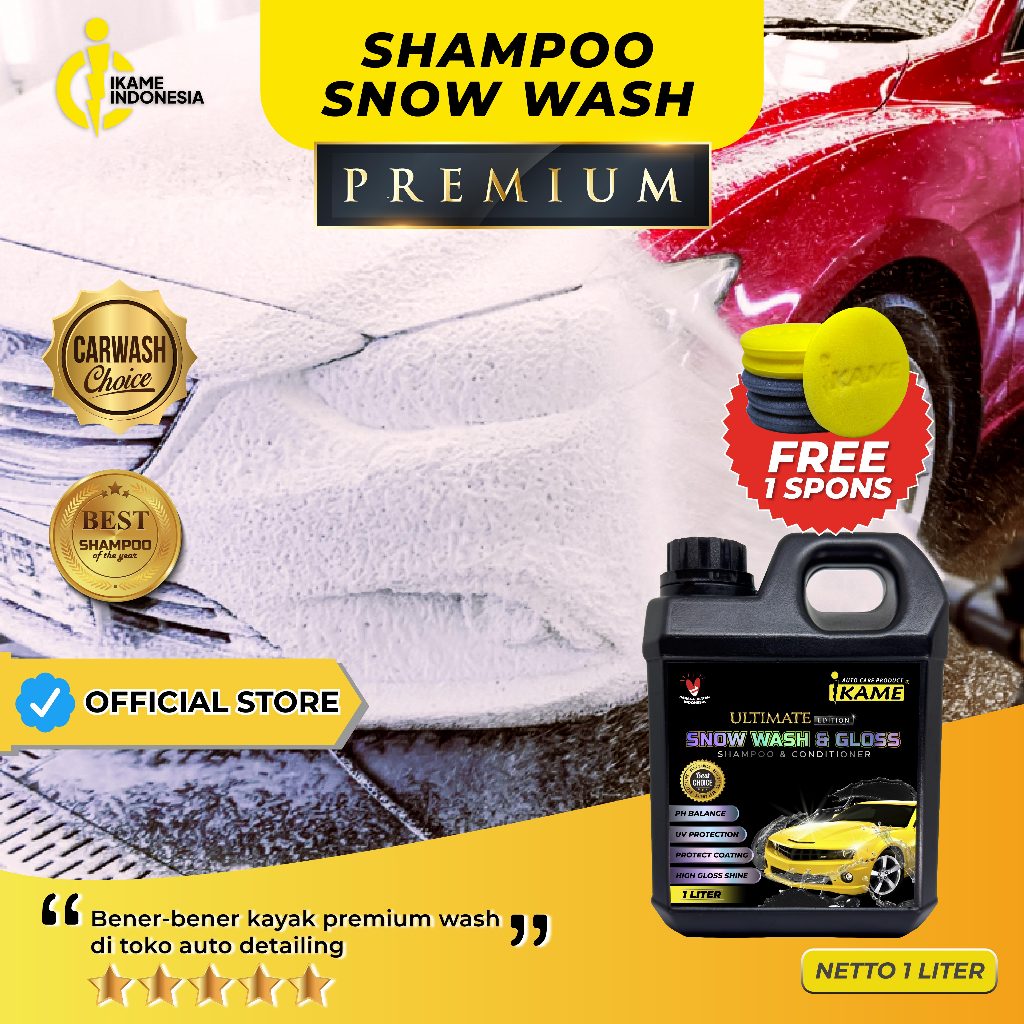 Jual Shampo Snow Wash IKAME 1 Liter ORIGINAL Original 100% // Shampo ...