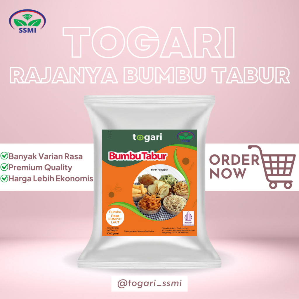 Jual TOGARI Bumbu Tabur Rasa Rumput Laut (SEAWEED) Grade B 5000 Gram (5 ...