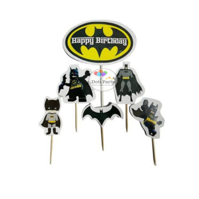 Jual Cake Topper Happy Birthday / Cake Topper Batman / Tusukan Kue HBD ...