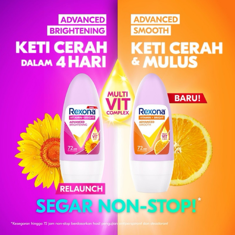 Jual Rexona Deodorant Roll On Advanced 45 ml - Antiperspirant Deodorant ...