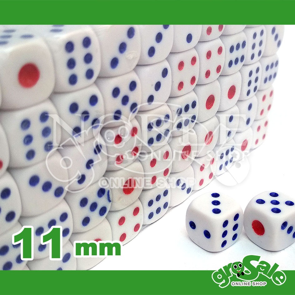 Jual [3 PCS] Dadu 11 mm Putih White Cube Pelengkap Permainan Board Game ...